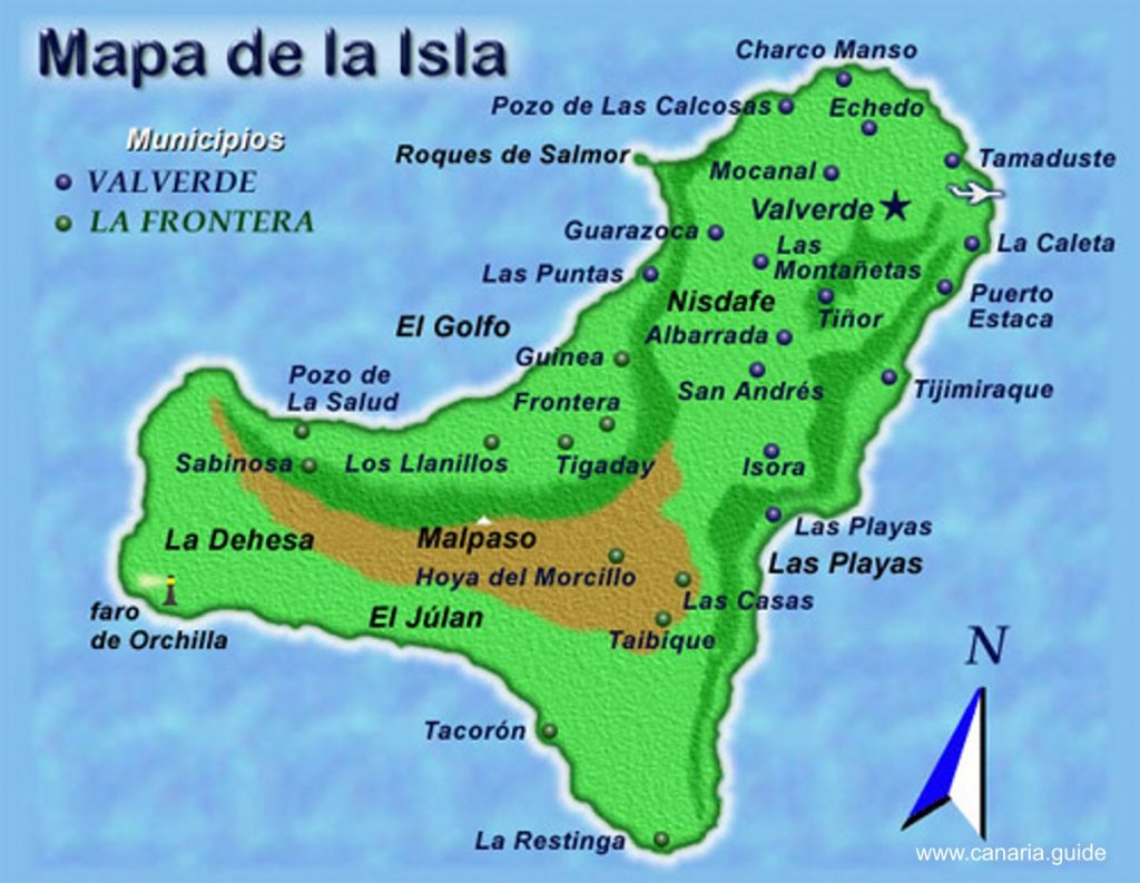El hierro mapa CANARIA GUIDE El hierro mapa CANARIA GUIDE
